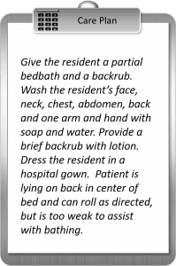 CNA Skill Video: Provide Partial Bedbath and Backrub - 4YourCNA